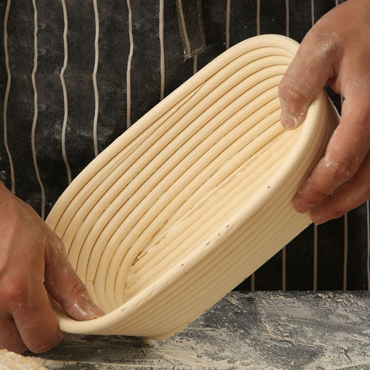 QUA Oval Baking Supplies Handmade Mass Proofing Banneton Brotform Liner ...