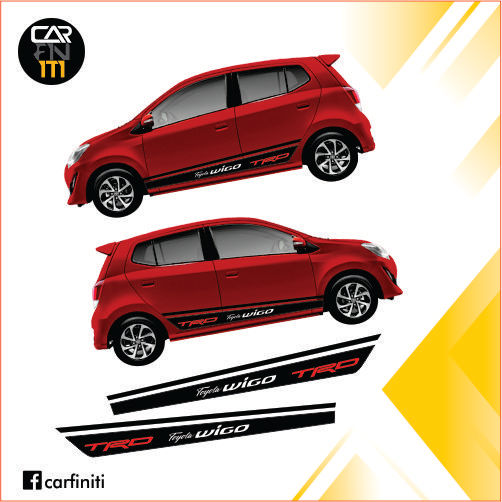 Toyota TRD Wigo Customized Decals Weatherproof Cut Out Vinyl Sticker ...