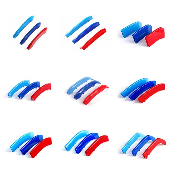 Tri-Color Car Grille Badge Emblem Stickers For BMW 1/2 /4 /3 /5 /7 ...