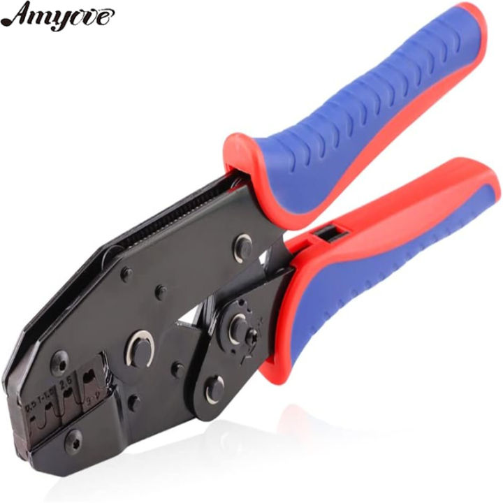 Crimping Tool For Non-Insulated Connectors AWG20-10, Ratcheting Wire ...