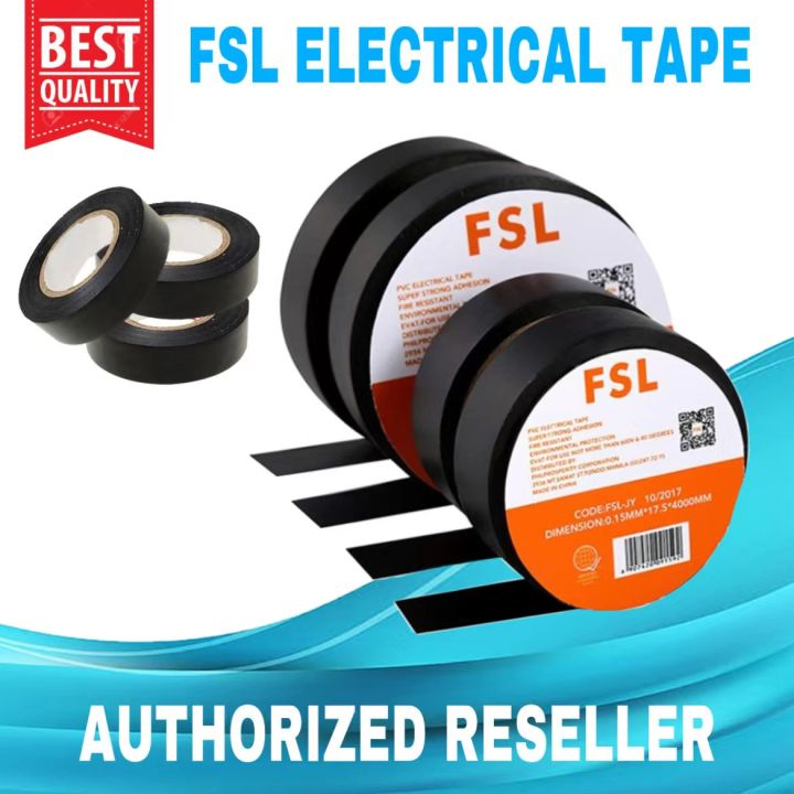 FSL PVC BLACK ELECTRICAL TAPE (1PC-10PCS) 4M & 16M | Lazada PH
