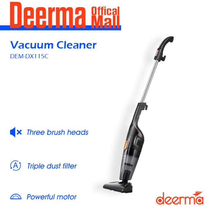 Deerma Vacuum Cleaner DX115C/DX118C Household Mini Handheld Pushrod ...