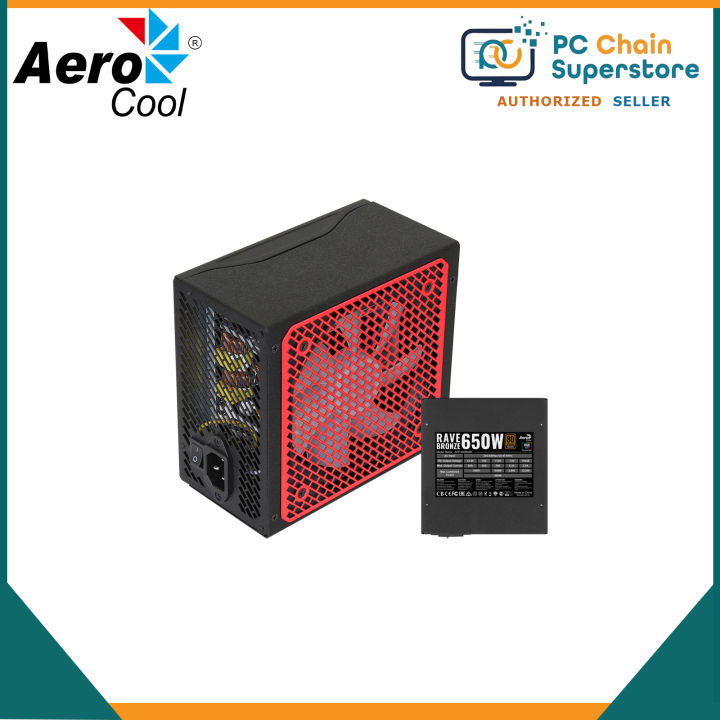 Aerocool Rave 650w 80+ Bronze RGB Fully Modular 650 Watts Power Supply ...