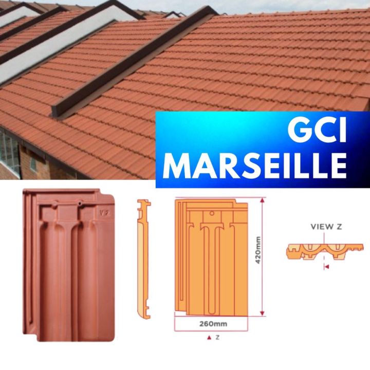 GCI EAGLE Marseille M Natural Red Main Roof Tiles Clay Roofing Atap ...