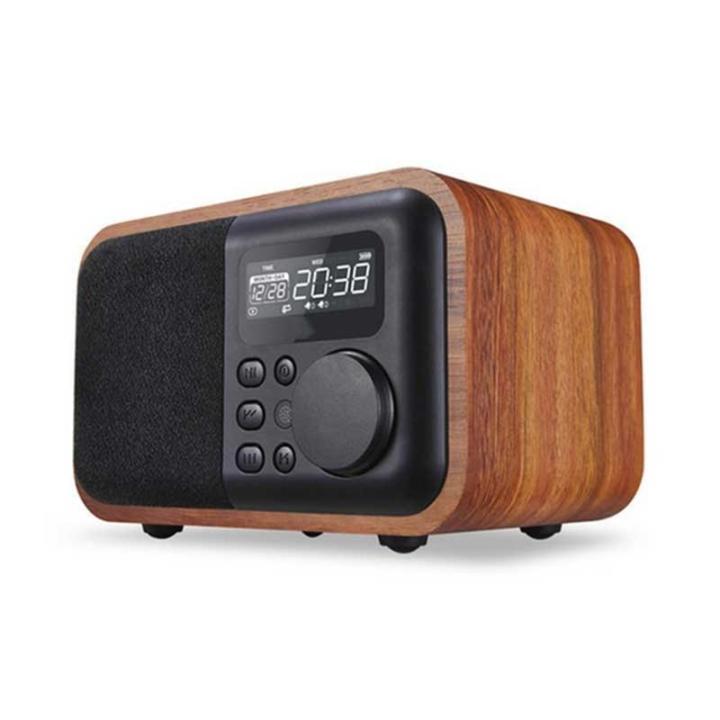 Digital Multifunction Wooden Bluetooth Speaker with FM Radio Alarm ...