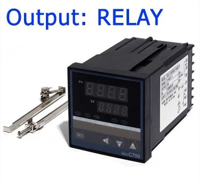 เครื่องควบคุมอุณหภูมิ AC 220V Oven Temperature Controller REX-C700 Thermocouple PT100,K ...