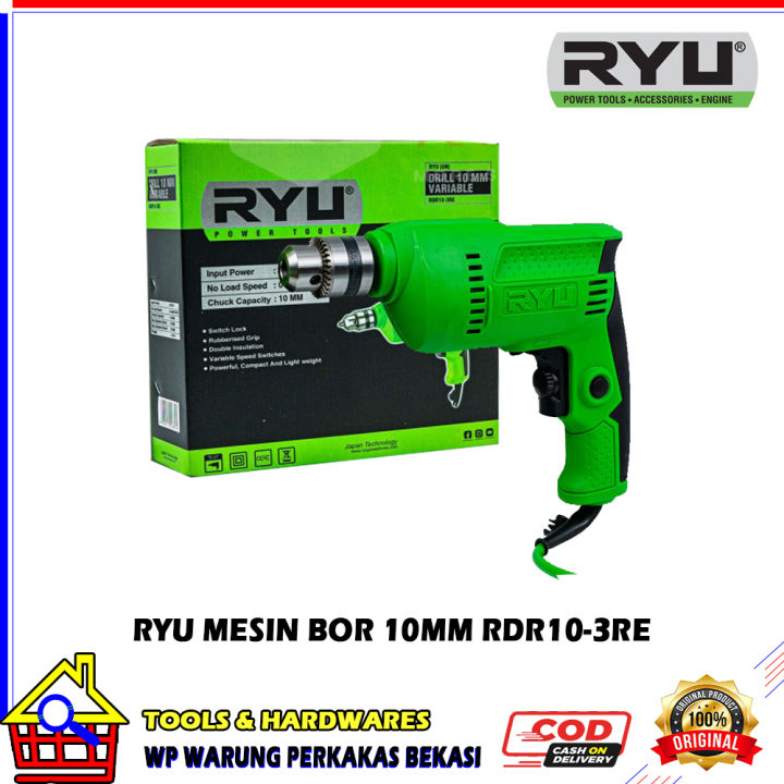 TEKIRO 10mm Ryu Mesin Bor Tangan Listrik Bolak Balik 10 Mm RDR10-3RE ...