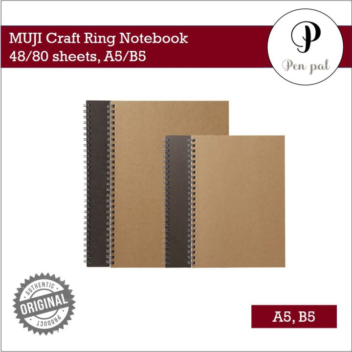 Muji Craft Ring Notebook [AVAILABLE IN A5 AND B5] + | Lazada PH