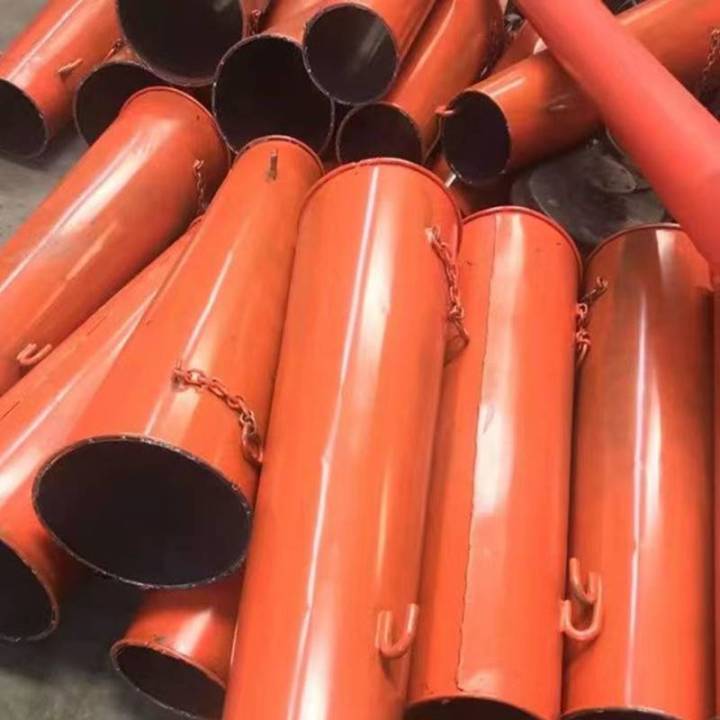 Anti-segregation pouring chute mortar barrel conduit for pouring lower ...