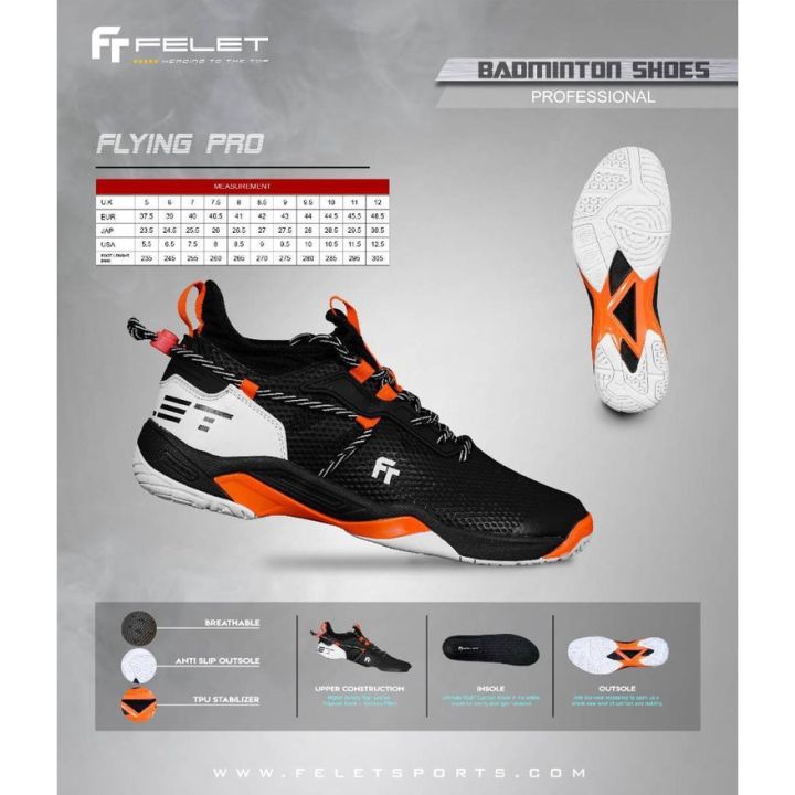 FELET FLYING PRO BADMINTON SHOES PRO SERIES (100% ORIGINAL) | Lazada