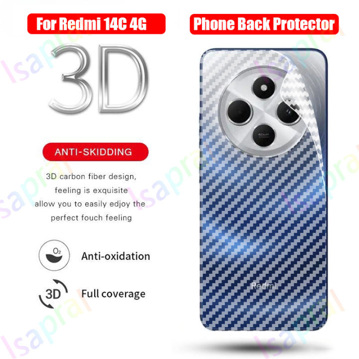 Xiaomi Redmi 14C 4G Back Protector Soft Carbon Fiber Back Film Full ...