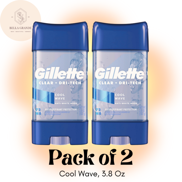 Gillette Cool Wave Anti-Perspirant Clear Gel Deodorant, 3.8 Oz | Lazada ...