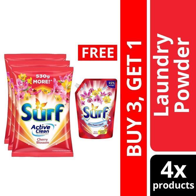 Unilever Pre-Bundled Promo: 3 Surf Powder Detergent Cherry Blossom 3 ...