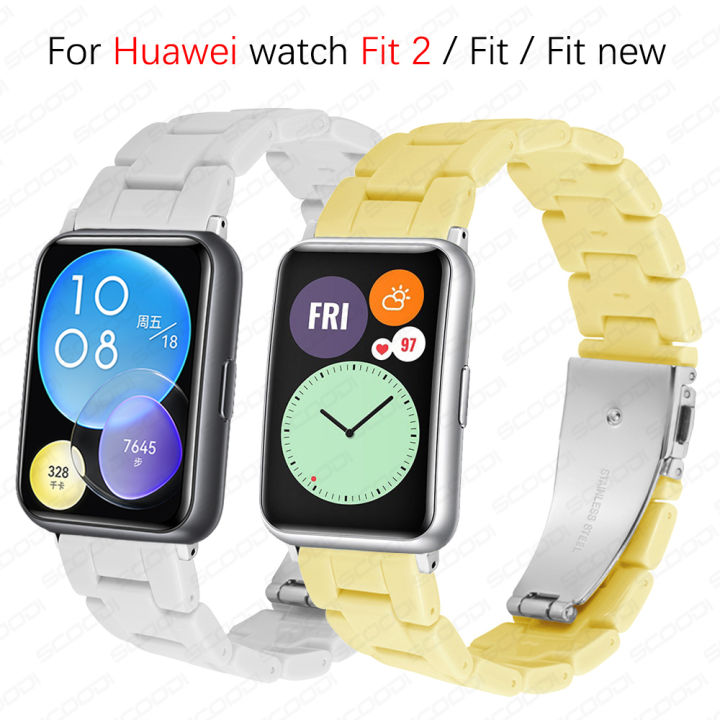 Candy Color Resin watch band strap for Huawei watch Fit 2 / Fit / FIT ...