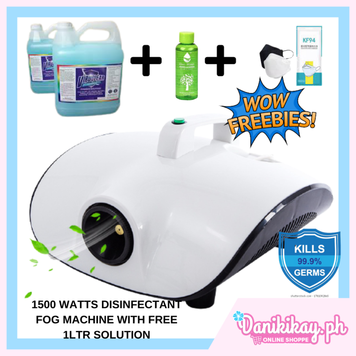 DANIKIKAY.PH 1500 WATTS FOG MACHINE + VIRUCLEAR 1 LTR 100ML SOLUTION ...