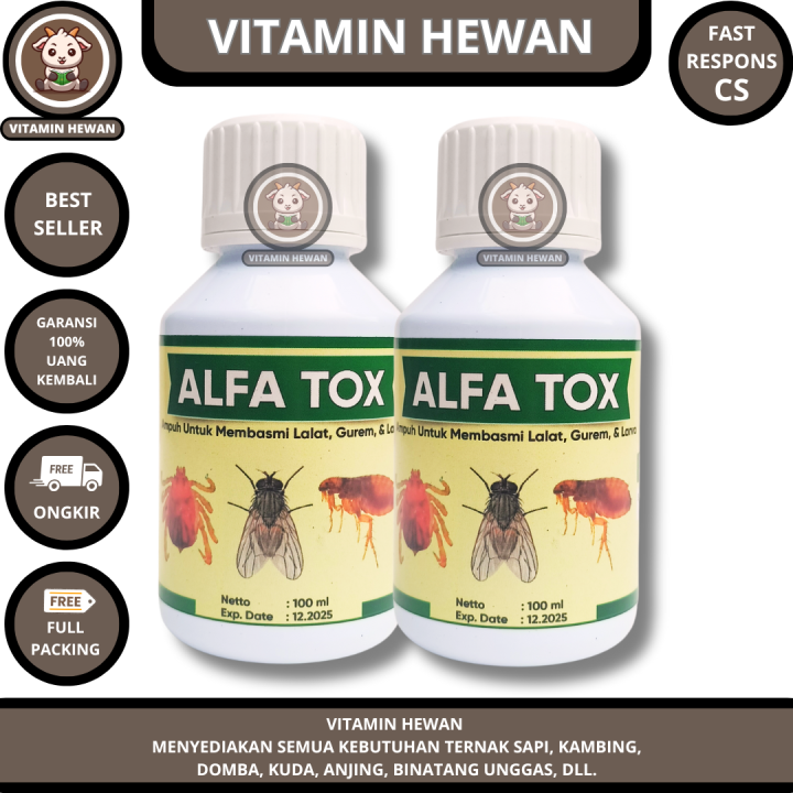 ALFA TOX 100ML - Obat Kutu Sapi - Obat Kutu Gurem Caplak Lalat Pada ...