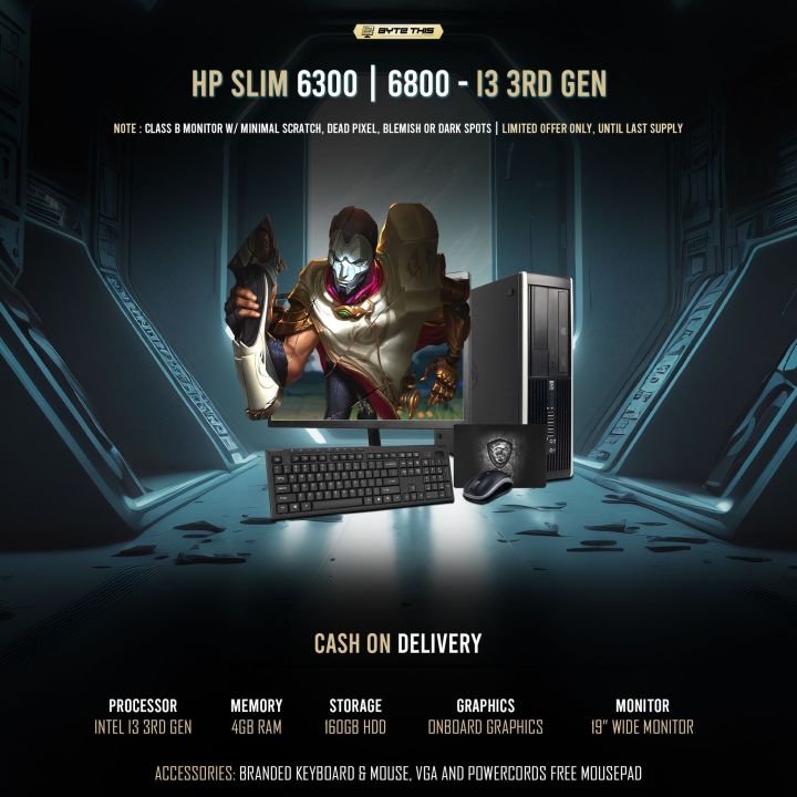 DESKTOP PACKAGE SLIM 6300-6800 I3 3RD GEN | REFURBISHED | BYTE THIS ...