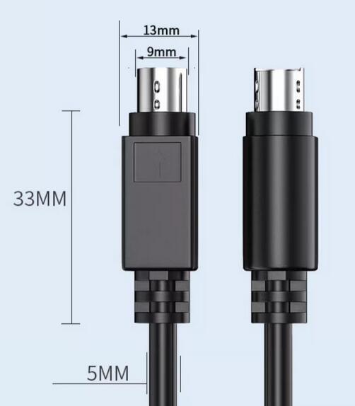 MD8 8p Mini Din Male to Male Serial Cable for PLC 2meters | Lazada