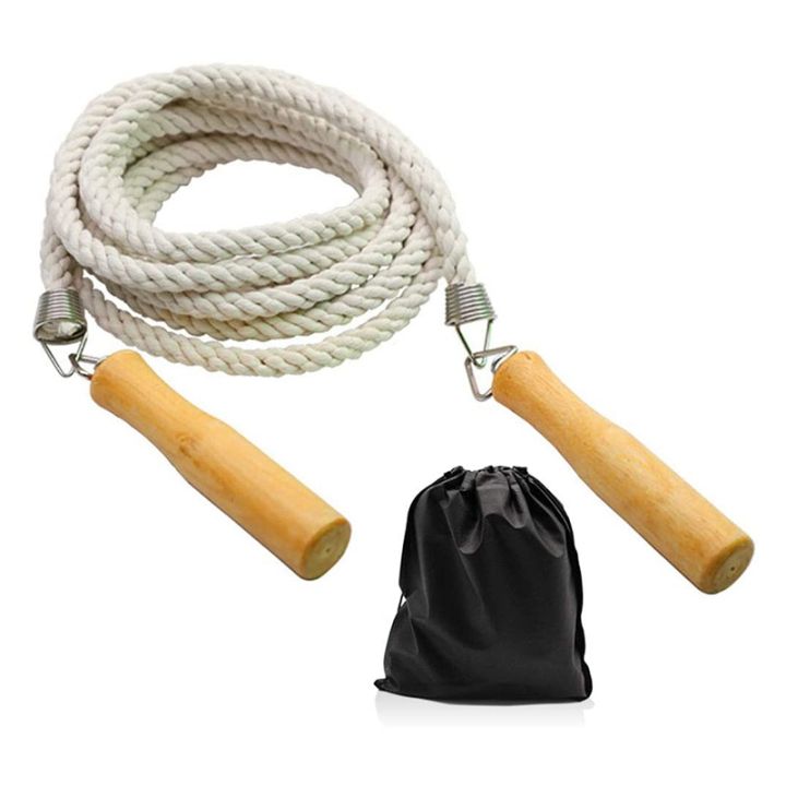 16Ft Long Jump Rope with Wooden Handle for Kids and Adult, Jump Rope ...