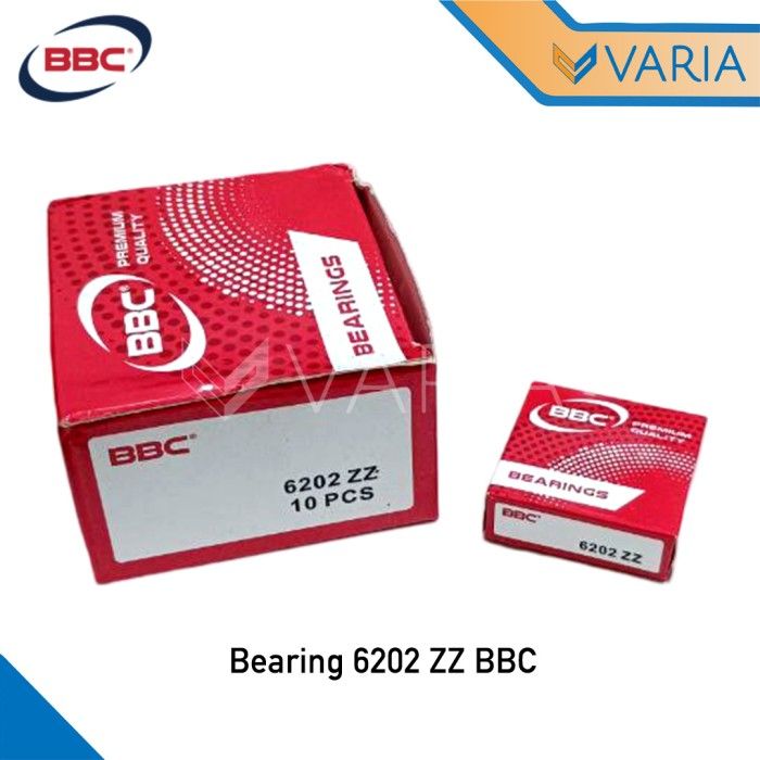 Bearing 6202 ZZ BBC 15 x 35 x 11 mm Laher Tutup Plat Besi Double ...