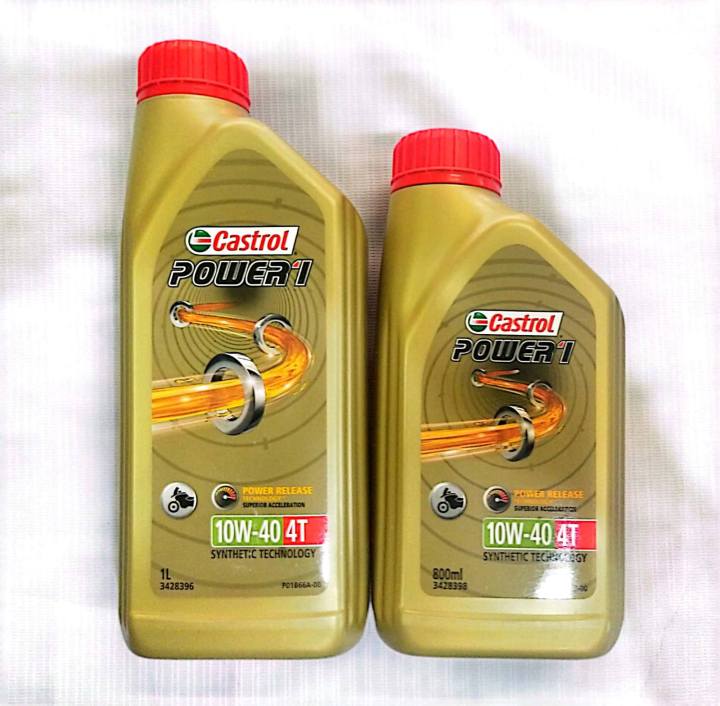 CASTROL POWER 1 MOTORCYCLE ENGINE OIL 10W-40 4T 1L/800ML | Lazada PH