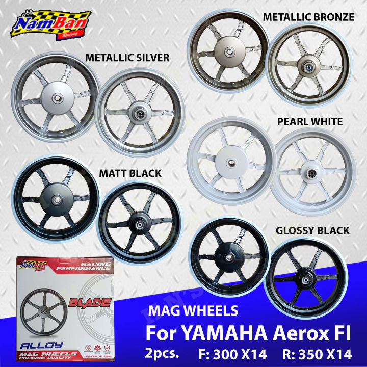 NAMBAN Blade Mags for Yamaha Aerox ( Front 300 x 14 / Rear 350 x 14 ...