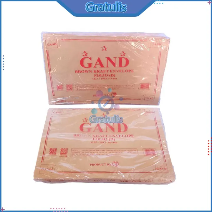 AMPLOP COKLAT 1 PAK [FOLIO/100 LEMBAR] / BROWN KRAFT ENVELOPE FOLIO ...