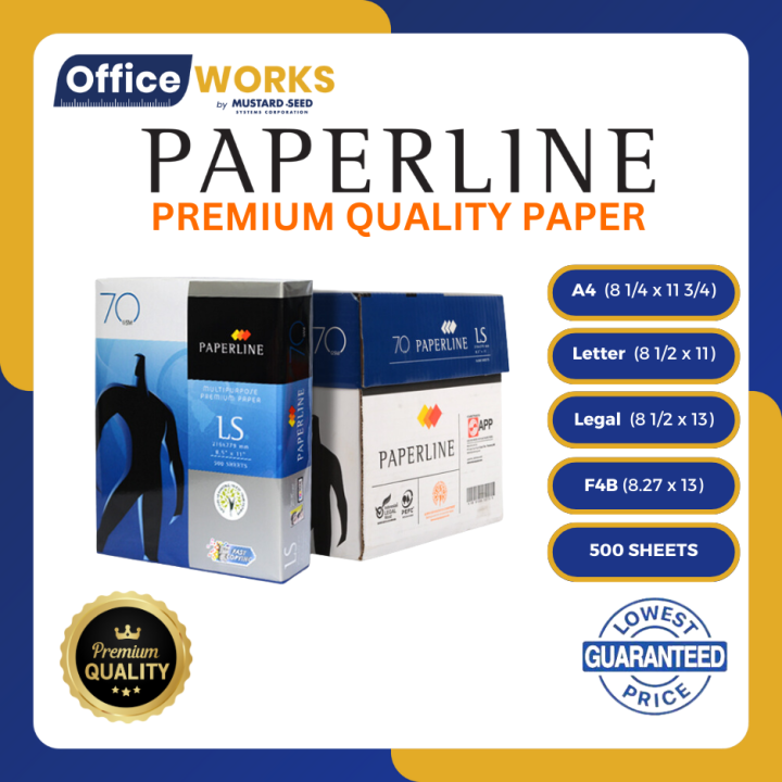 Paperline Premium Paper 70gsm Short / A4 / Long / Extra LONG / A3 / Paperline Premium Paper ...
