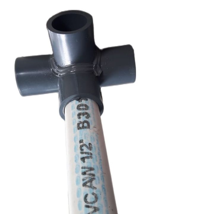 sambungan pipa 4 arah 1/2 tee 4 way konektor pipa 4 arah sambungan pipa ...