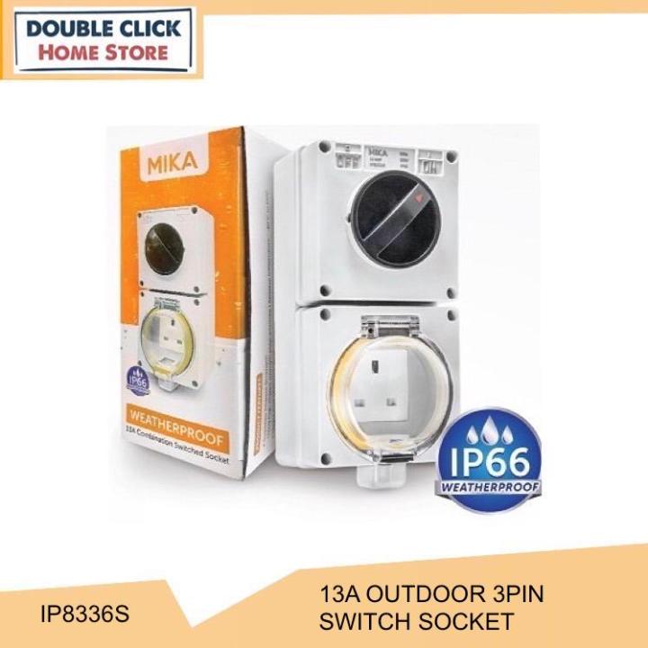 Heavy duty IP66 Weatherproof waterproof outdoor 13A switch socket ...