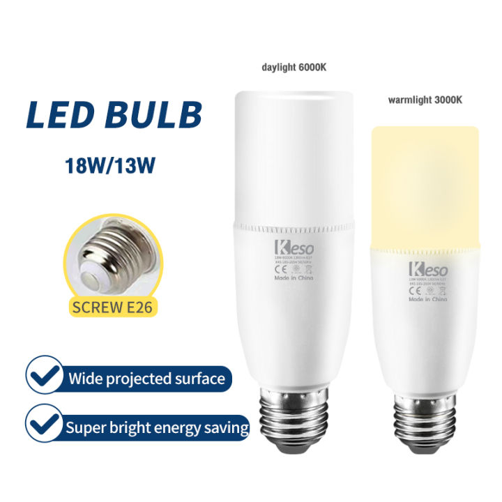 Keso หลอดไฟ LED Bulb 13w 18w ขั้วE27 ไฟ led รับประกัน1ปี LED LAMP ...