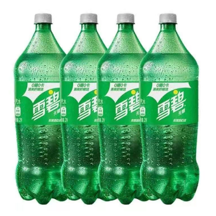 Sugar-free Sprite carbonated beverage 2L*6 bottles of lemon-flavored ...