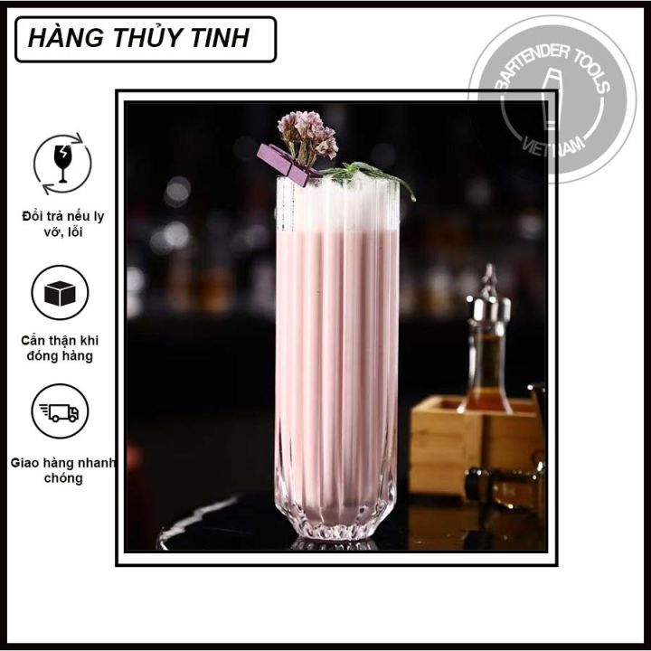 Ly thủy tinh highball thân sọc 425ml | Lazada.vn