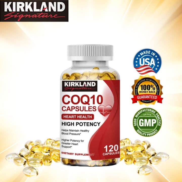 KIRKLAND COQ10 200 mg capsules improve immunity, support heart, blood vessel health, cellular ...