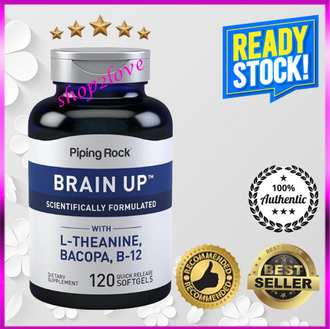PipingRock Brain Up 120 Quick Release Softgels - with L-Theanine ...