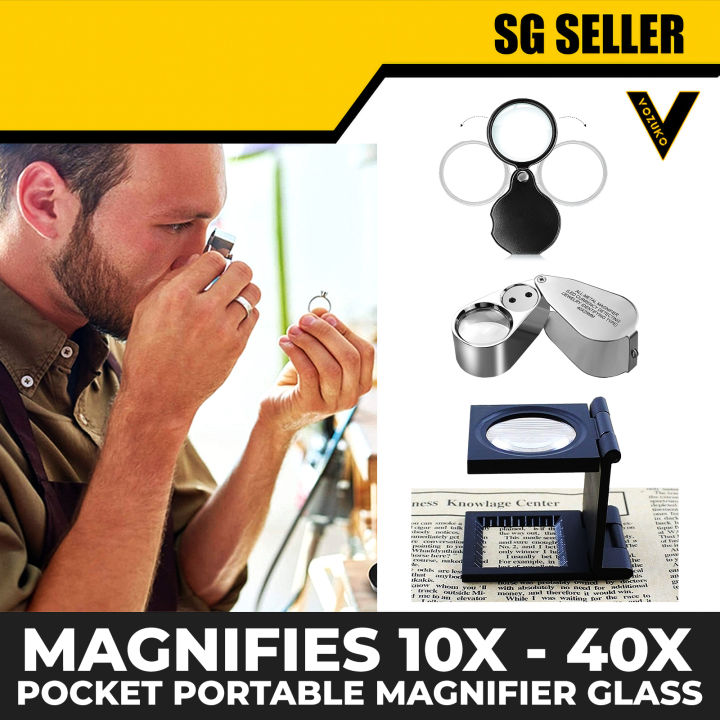 [SG SELLER] Magnifier Magnifying Glass with Scale & Product Image Mini ...