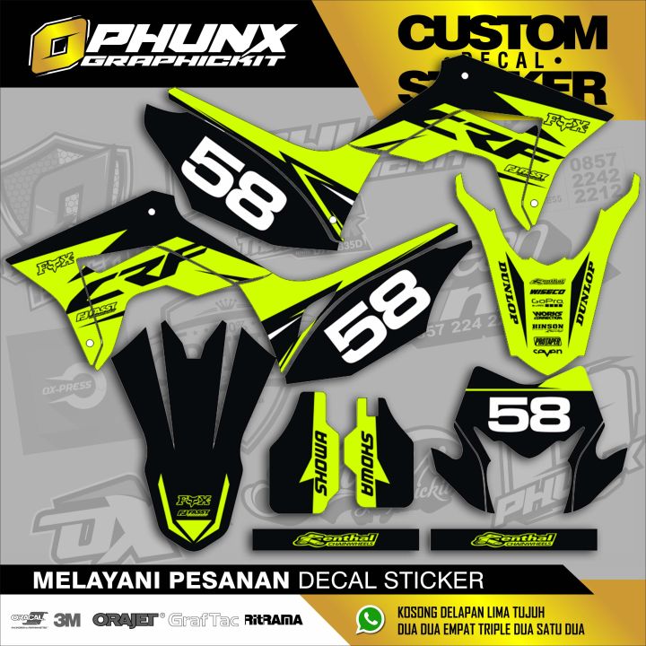 Stiker Decal Custom crf 150 L motocross sticker sticker variasi sticker ...