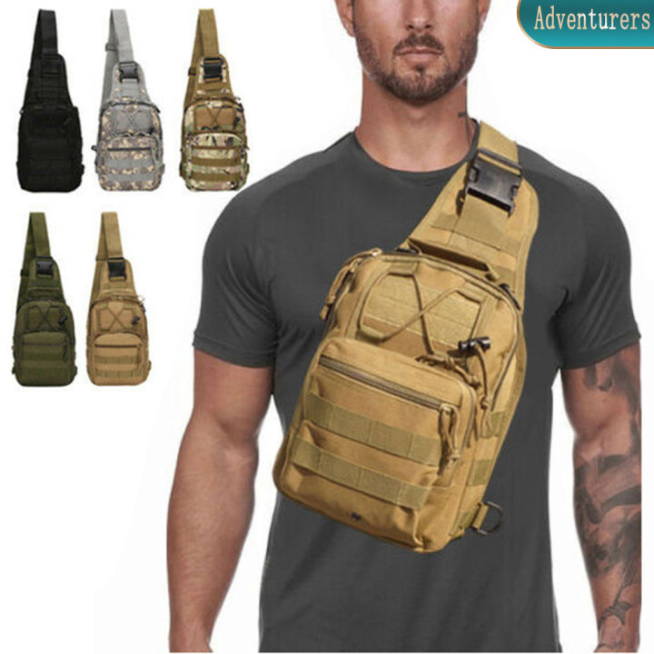 Adventurers Men Backpack Molle Tactical Sling Chest Pack Shoulder Bag ...