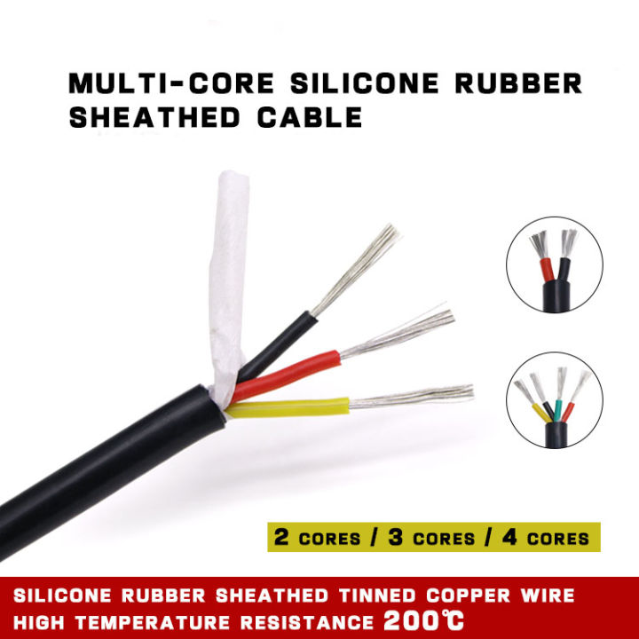 Multi-core silicone rubber sheathed cable is super soft, power cord ...