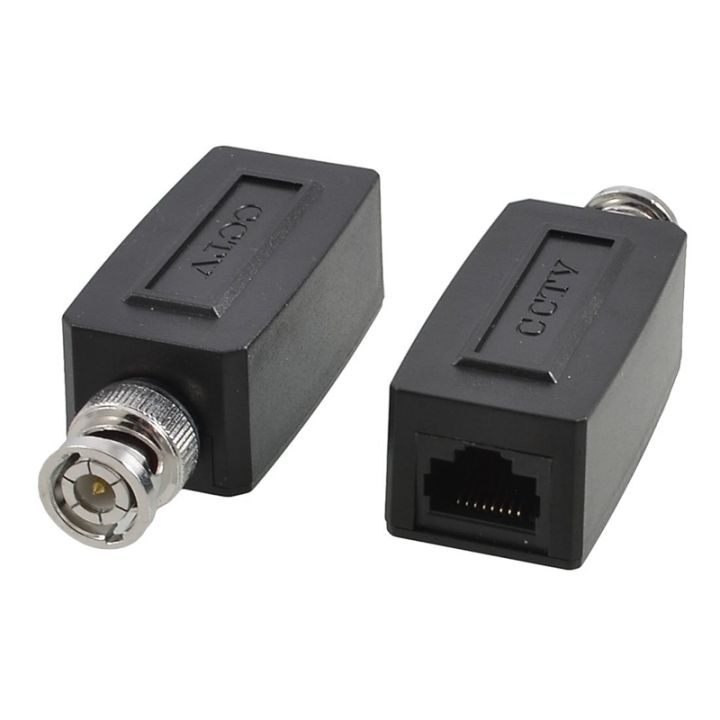 CCTV Camera Coax BNC RJ45 UTP Cat5 Active Video Balun Transceiver Pair ...