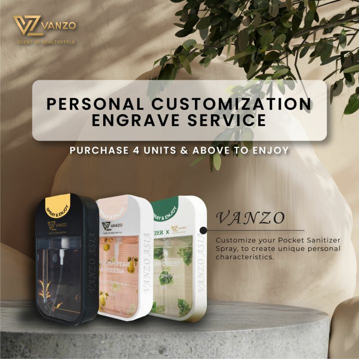 VANZO Pocket Fragrance Sanitizer Spray English Pear & Freesia / White ...
