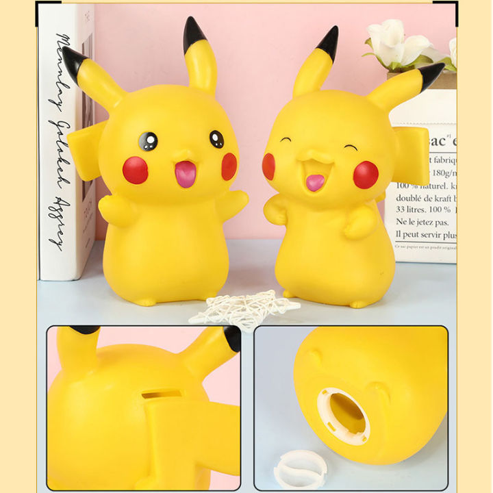 22cm Pikachu Piggy Bank Children's Vinyl Piggy Bank Large-capacity ...