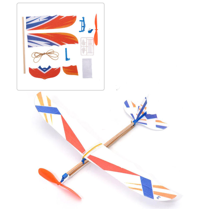 CCC Rubber Band Elastic Powered Aircraft Glider Flying Plane Airplane ...