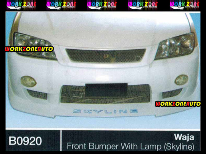 B0920 Proton Waja Fiber Front Bumper With Signal Lamp (Skyline) Body ...