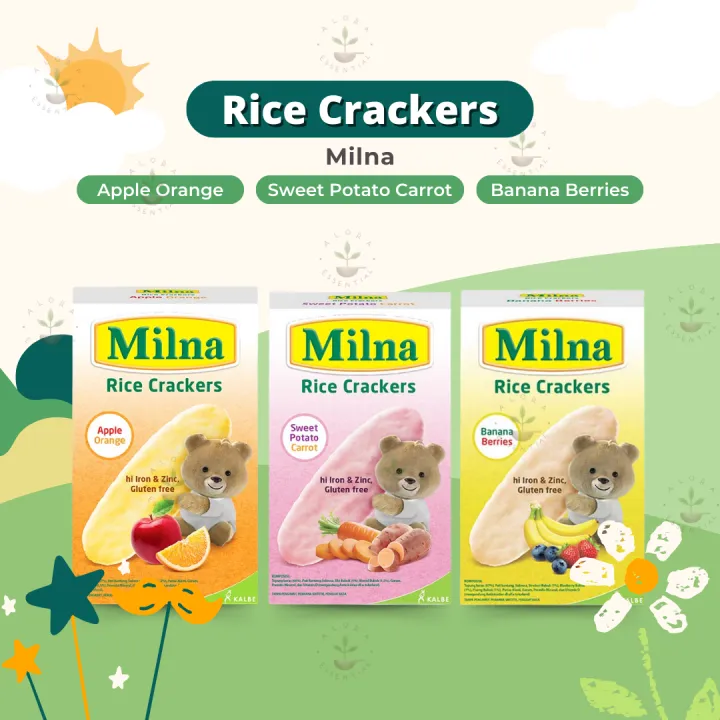 Milna Rice Crackers 20 gr - Snack Anak - Snack Bayi | Lazada Indonesia