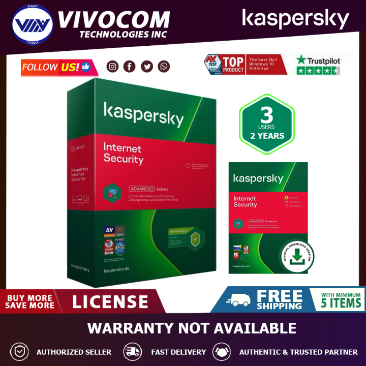 Kaspersky Internet Security 3 Devices - 2 Years (License Key Only ...