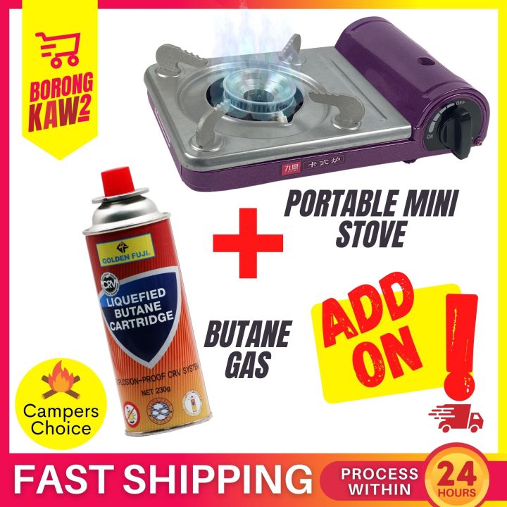 Portable Mini Camping Gas Stove Butane Cooker For Camping Hiking Picnic ...