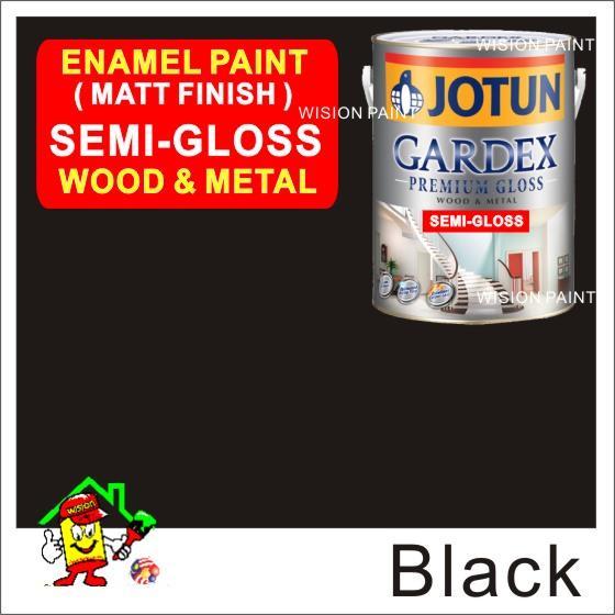 GARDEX 1L - 0099 Black • Jotun • Semi Gloss Finish • Wood and Metal ...