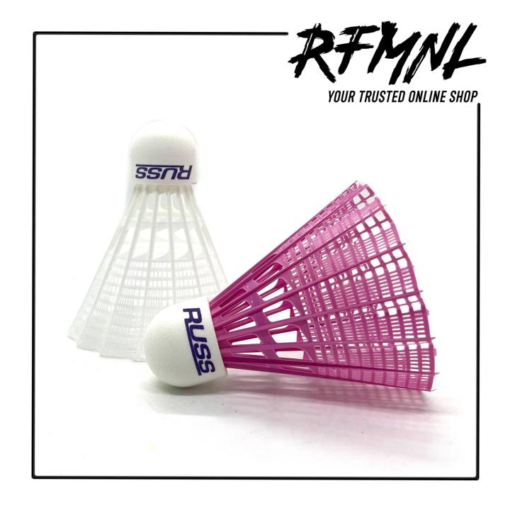 Russ 168 Synthetic Shuttlecock White and Pink Per PIECE | Lazada PH