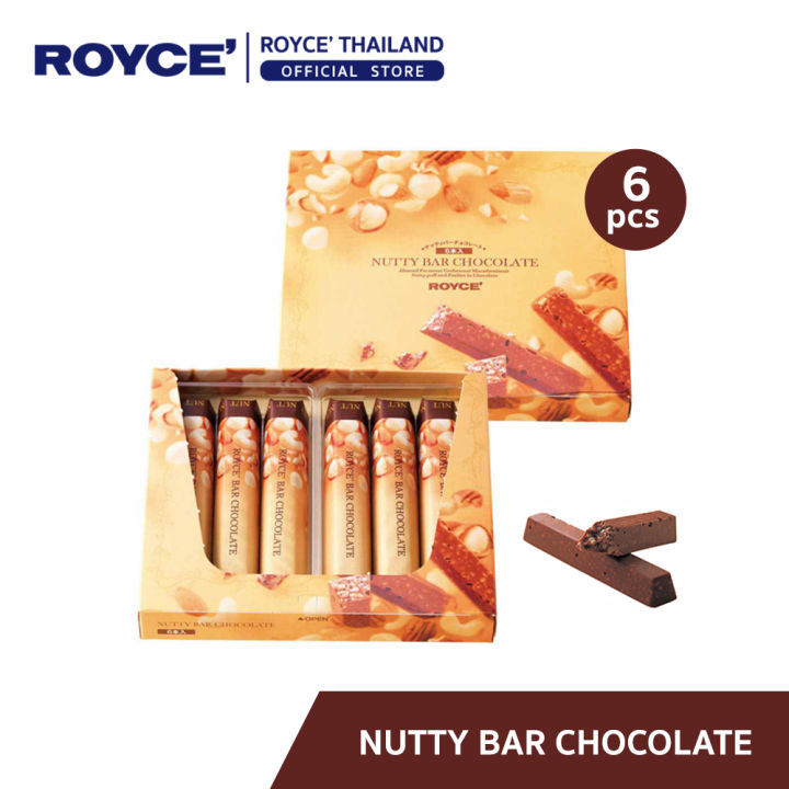 ROYCE' Nutty Bar Chocolate นัตตี้ บาร์ ช็อกโกแลต ขนาด 6 ชิ้น | Lazada.co.th